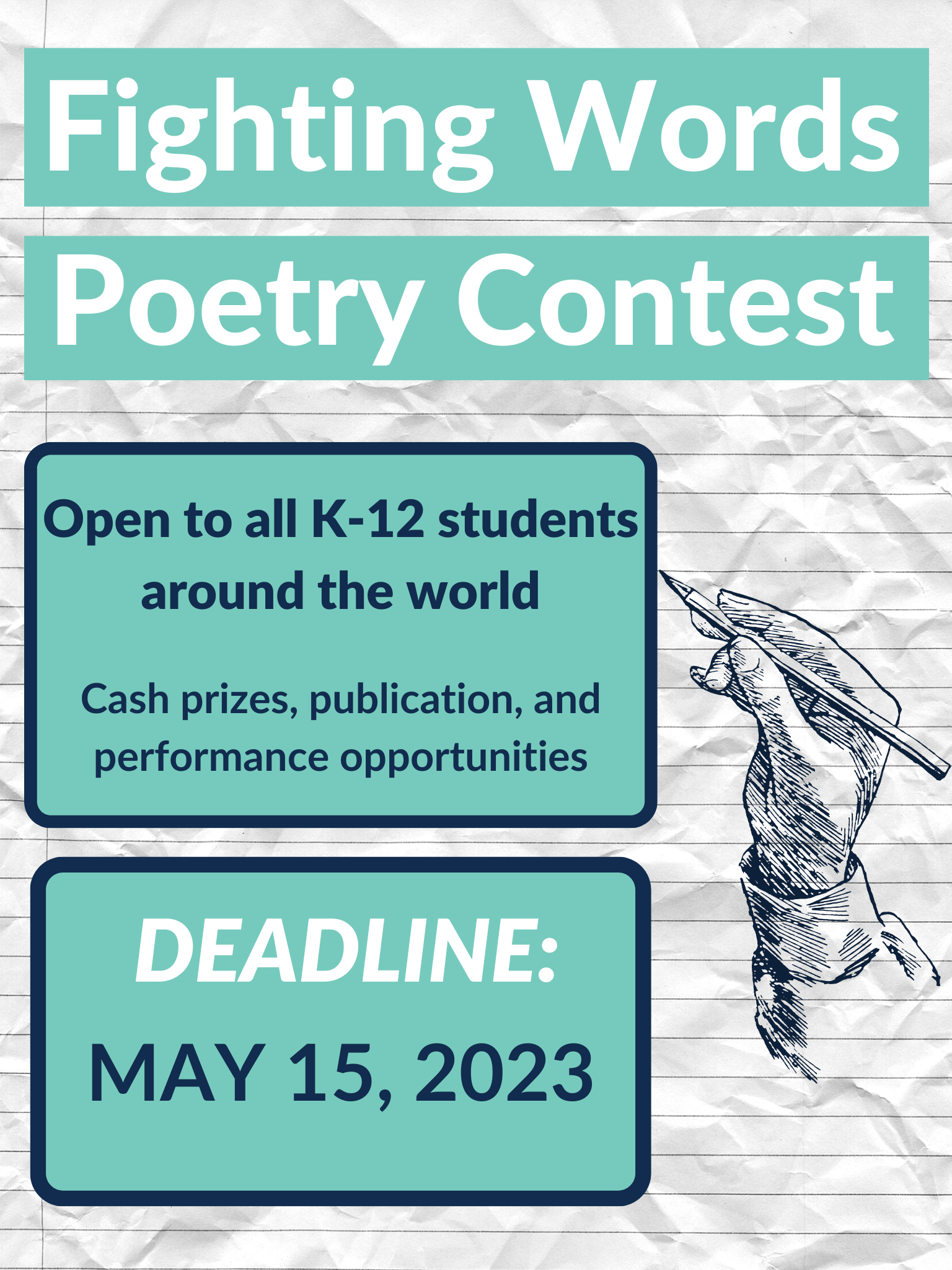Fighting Words Poetry Contest And Workshop Fighting Words Poetry Contest And Workshop